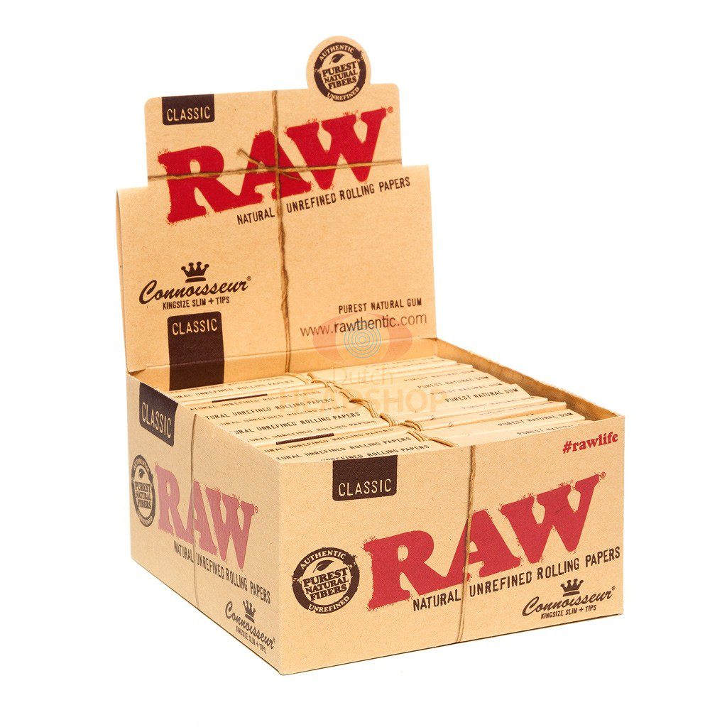 RAW CLASSIC CONNOISSEUR KING SIZE +TIPS – مؤسسة بن عيسى